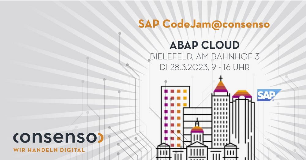 SAP CodeJam@consenso – ABAP Cloud (Schulung | Bielefeld) – Event Planning